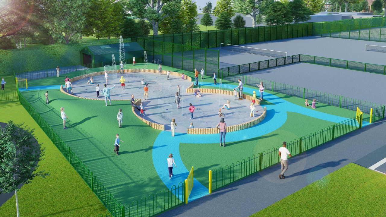 Construction starts on new splash zone in Borehamwood. - Watford Herts ...