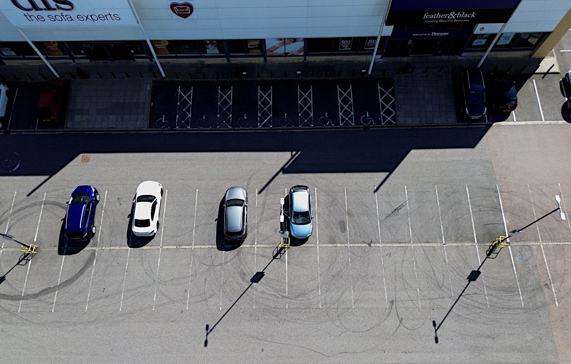 Retail Park turned into racetrack left Tyre Shreds in Car Park After ...