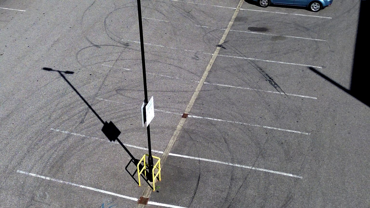 Retail Park turned into racetrack left Tyre Shreds in Car Park After ...
